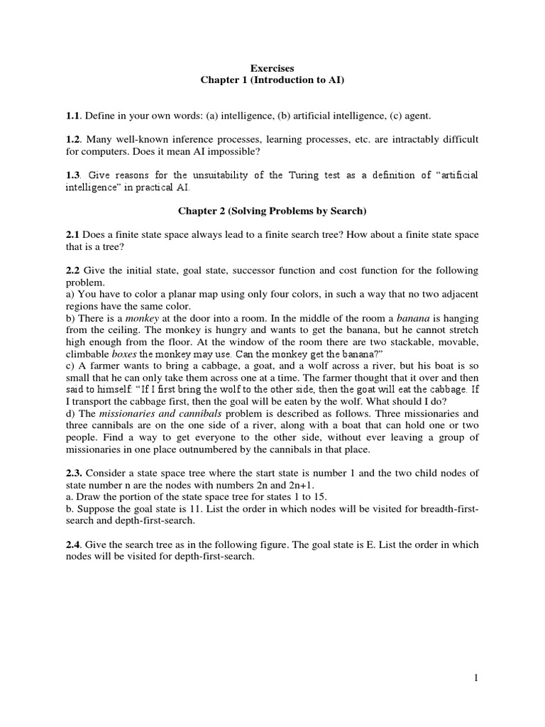 AI All Exercises | PDF | Bayesian Network | Algorithms And Data Structures