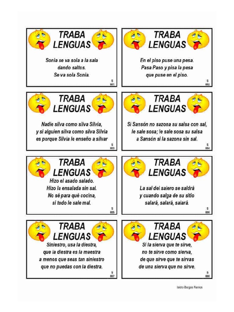 Trabalenguas PDF | PDF