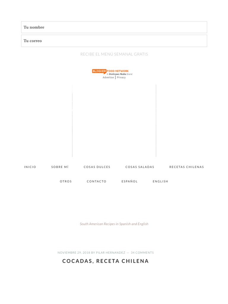 Cocadas, Receta Chilena - en Mi Cocina Hoy | PDF | Cocina | Comida y bebida