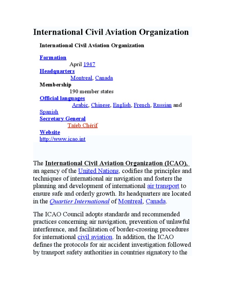 ICAO | PDF | Passport | Aviation