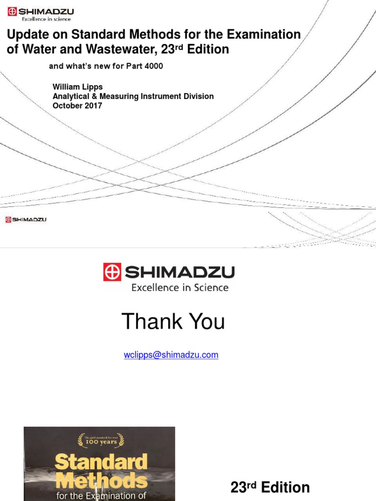 Update On The Standard Methods 23rd Edition MELA | PDF | Total Organic ...