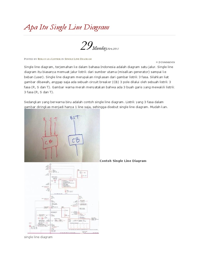 Pengertian dan Contoh Single Line Diagram | PDF
