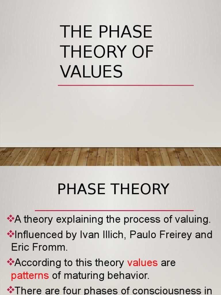 The Phase Theory of Values | PDF | Philosophy | Self-Improvement