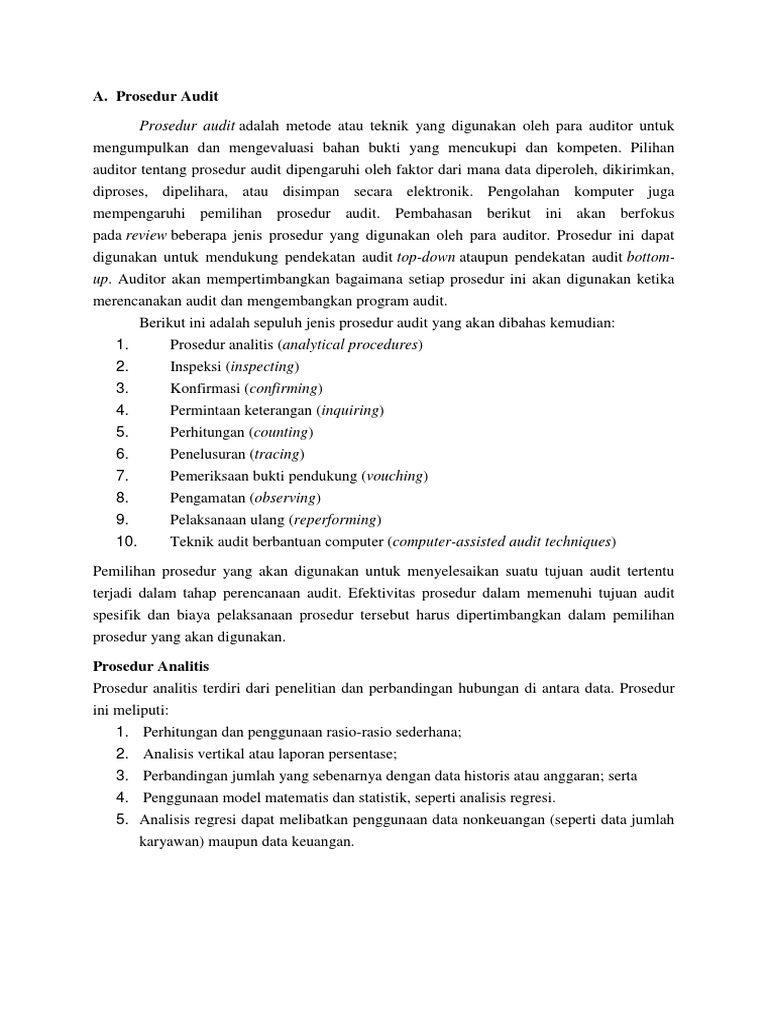 RMK Sap 5 Prosedur-Audit | PDF