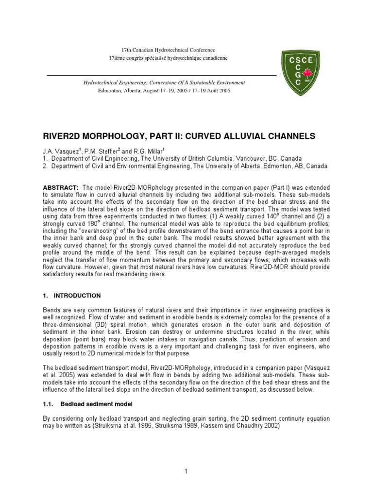 Curved Alluvial Channels | PDF | Fluid Dynamics | Deposition (Geology)