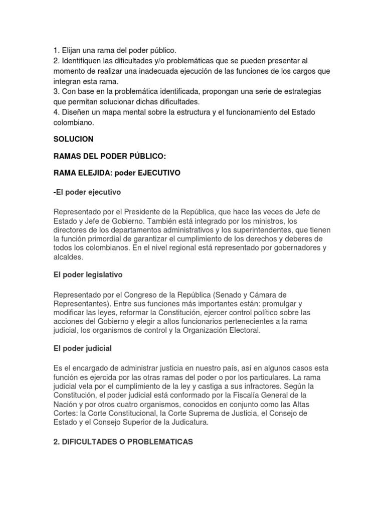 Actividad 9 Ramas Del Poder | PDF | Gobierno | Esfera pública