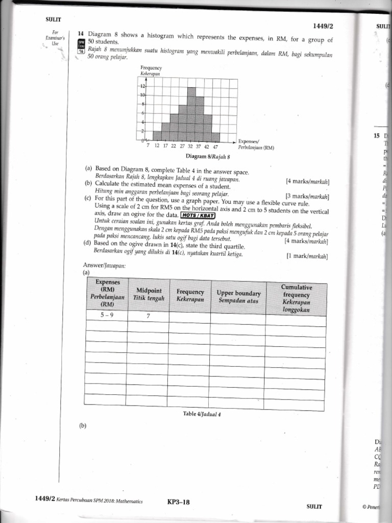 Math f4 f5 Bab4 2 | PDF | Descriptive Statistics | Teaching Mathematics