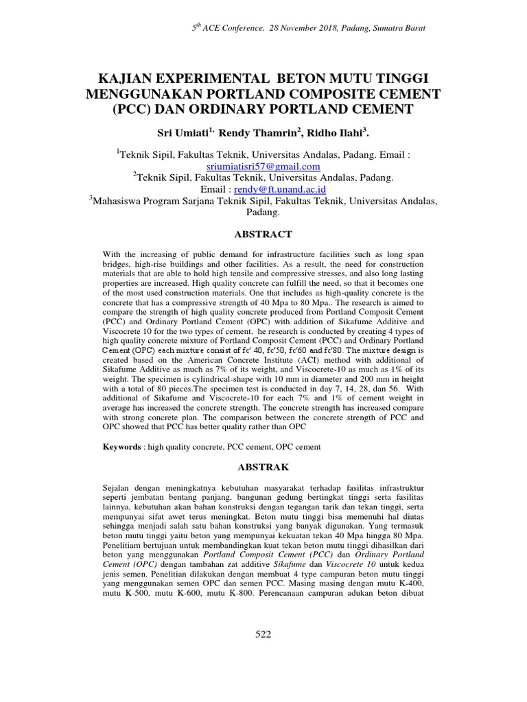 Evaluasi Mutu Beton | PDF | Beton | Bahan Komposit