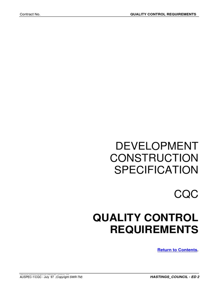 Quality Control Requirements | Download Free PDF | Specification ...