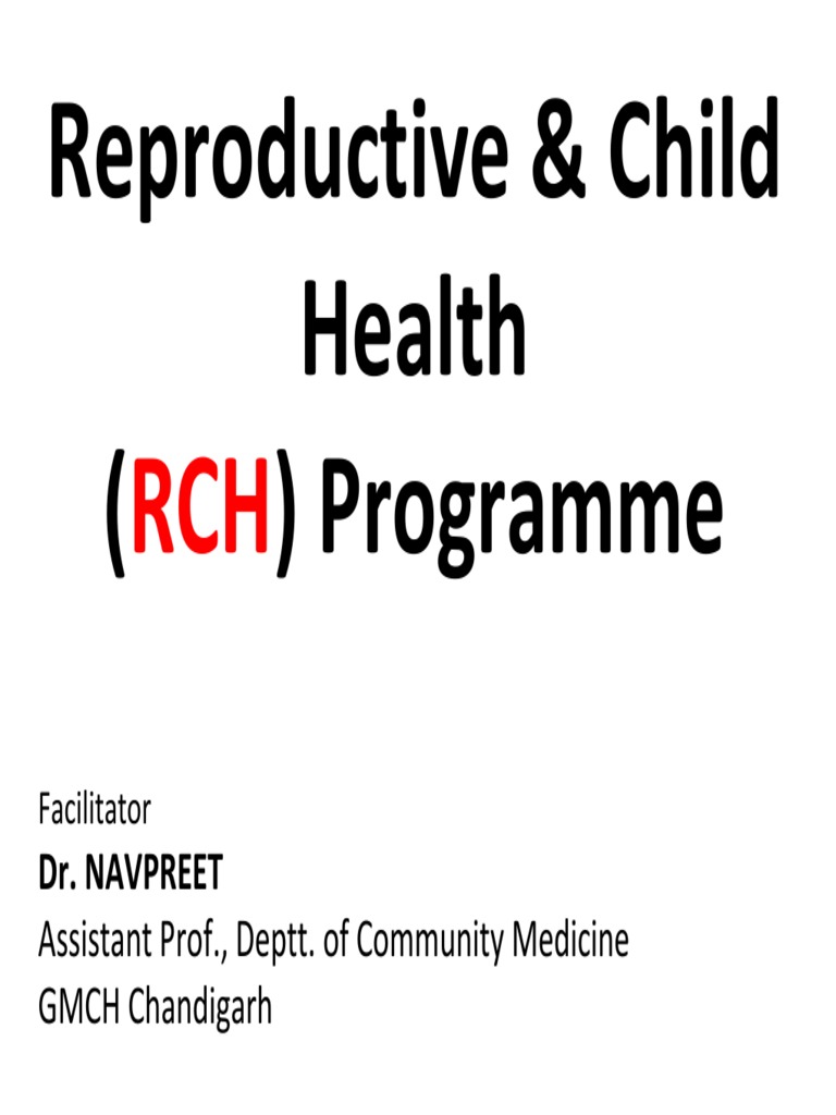 RCH Programme Overview and Goals | PDF | Maternal Death | Family Planning