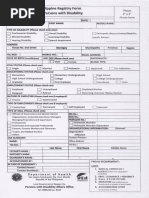 Philippine Registry Form For PWD | PDF | Disability