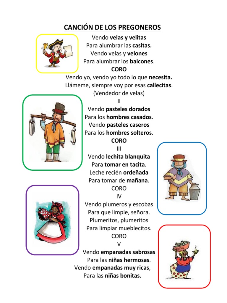 15 Pregones Cortos para Niños | PDF | Aprendizaje