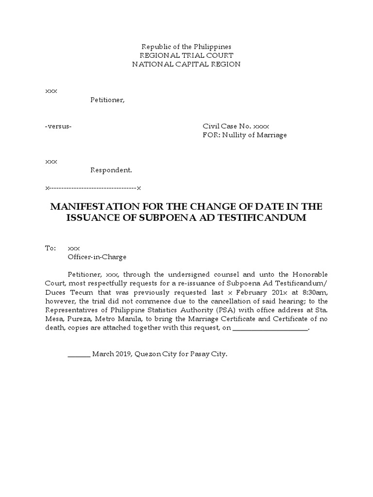 Manifestation Sample | PDF