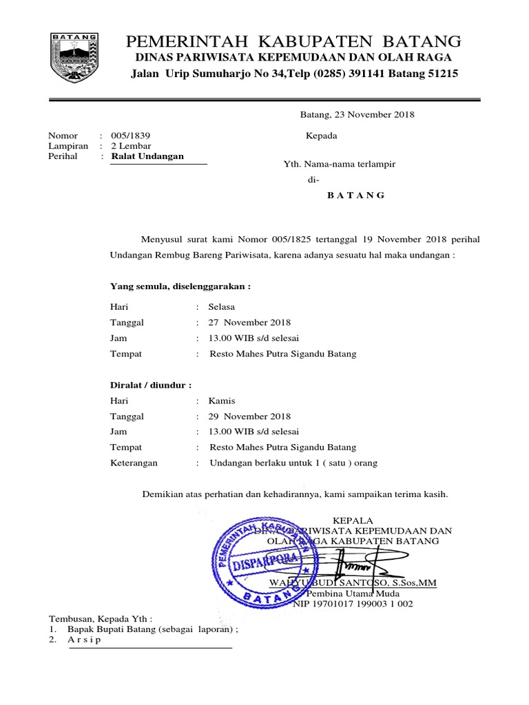 Ralat Undangan Gathering | PDF