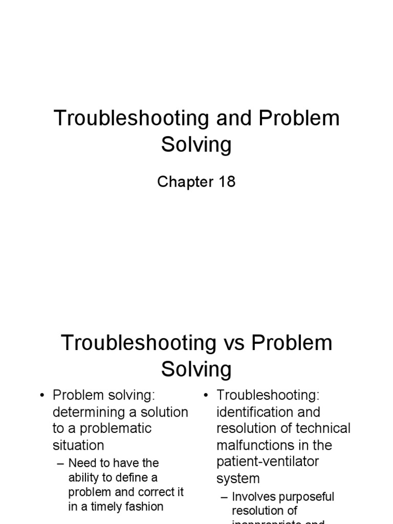 Ventilator Troubleshooting Guide | PDF | Breathing | Respiration