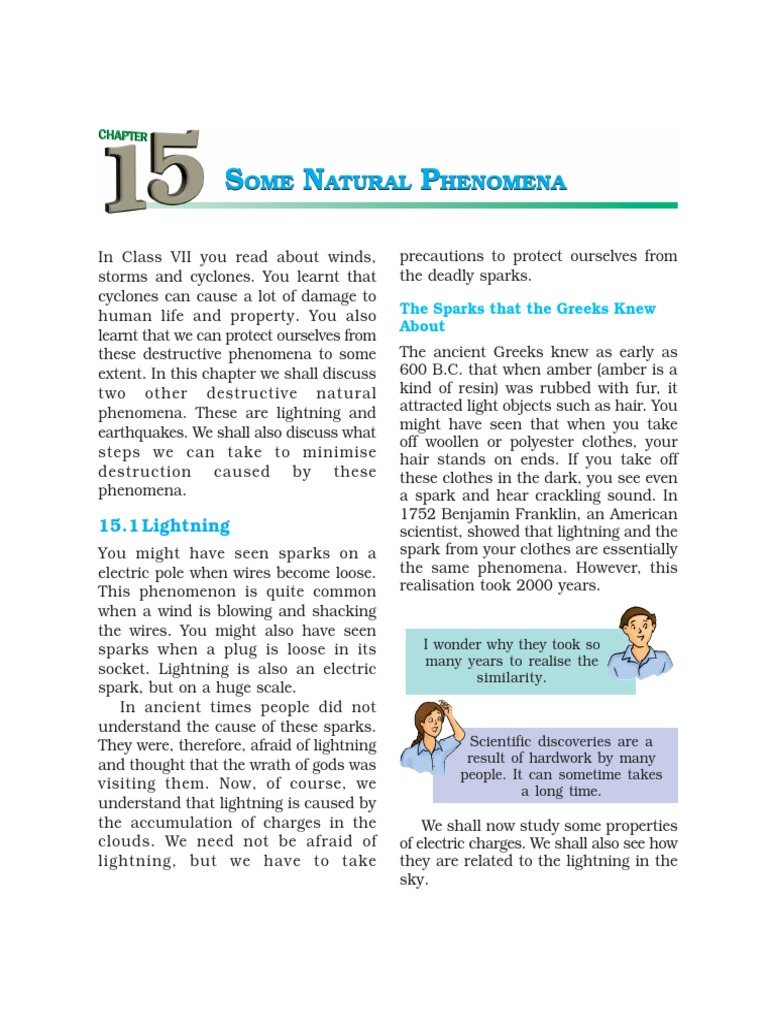 8 Science NCERT Chapter 15 PDF | PDF | Earthquakes | Electric Charge