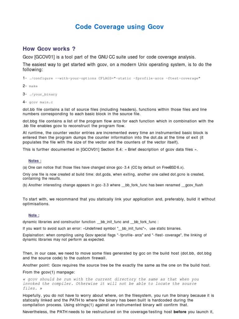 Code Coverage Gcov | PDF | Library (Computing) | Source Code