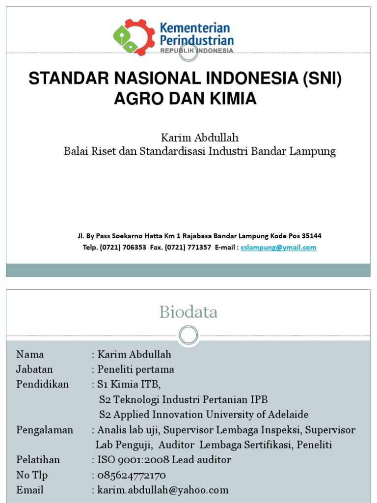 Tata Cara Sertifikasi SNI | PDF