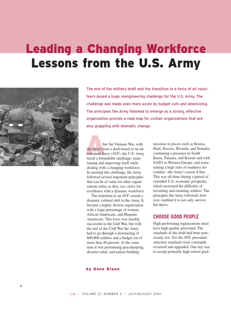 Lessons From The U.S. Army: Leading A Changing Workforce | PDF | United ...