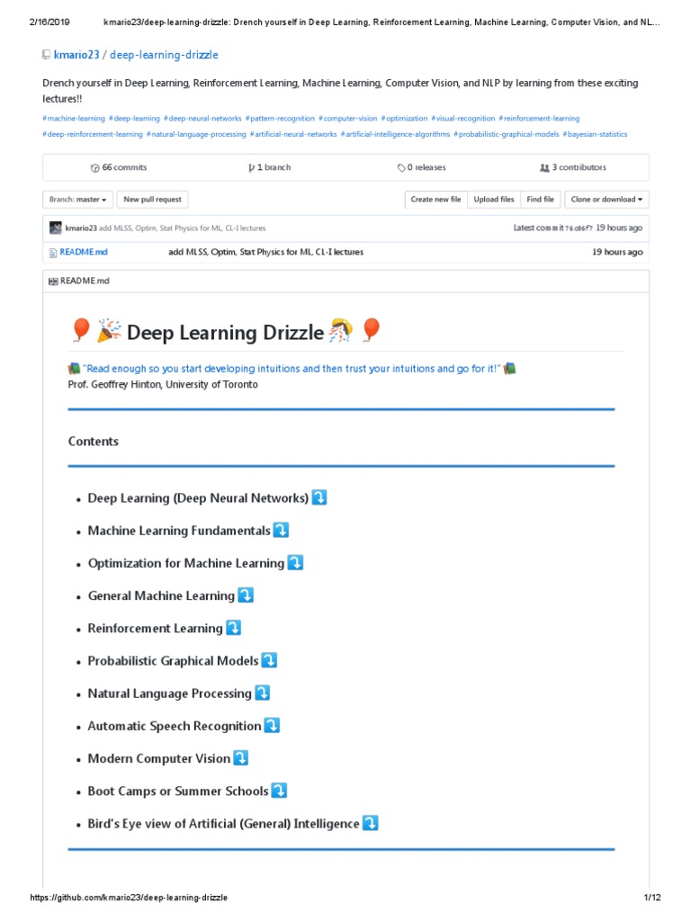 Deep Learning Drizzle | PDF | Deep Learning | Machine Learning