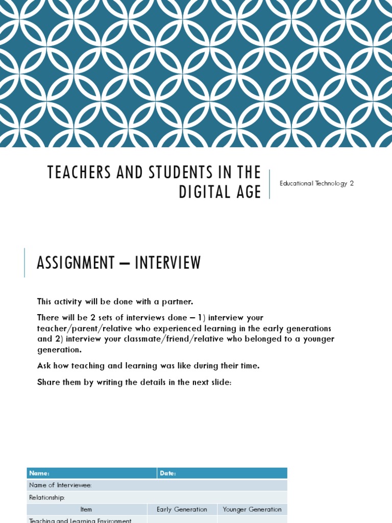Teaching in the Digital Age: A Shift | PDF | Teaching Method | Teachers