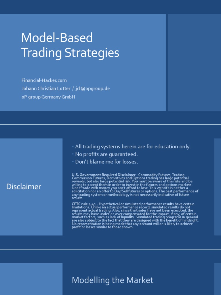 Model Based | PDF | Futures Contract | Algorithmic Trading