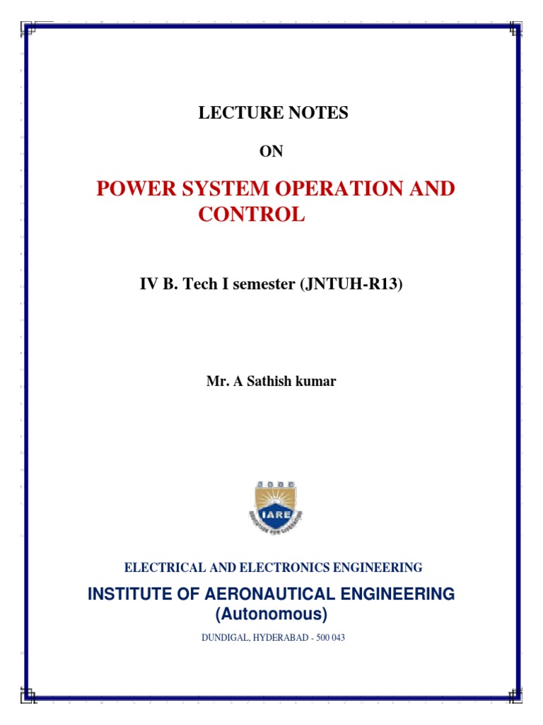 Psoc Lecture Notes Pdf Electrical Engineering Force