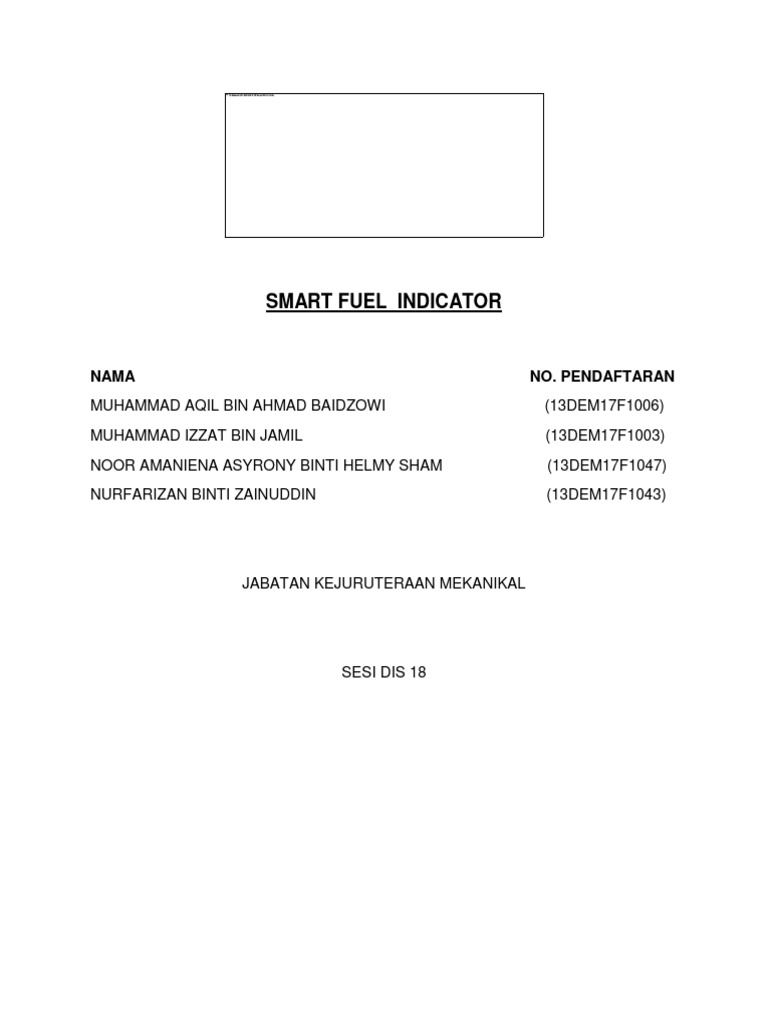 Report Smart Fuel Indicator | PDF