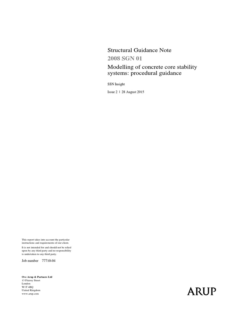 Concrete Core Stability Modelling Guide | PDF | Stress (Mechanics ...