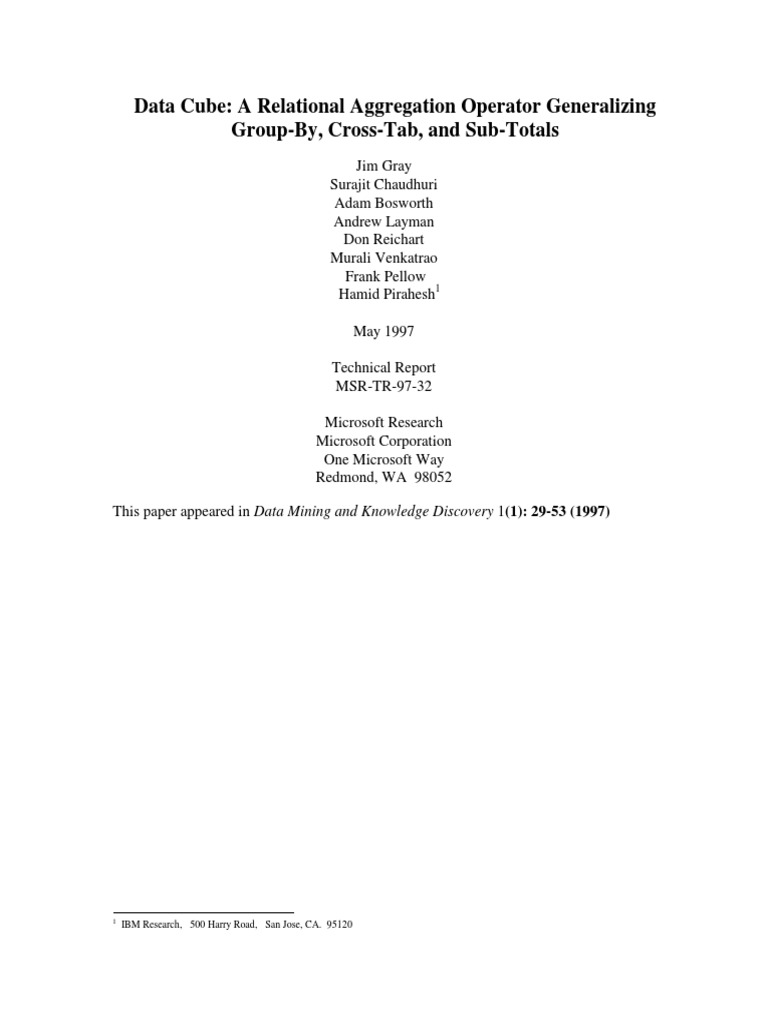 DATA Cube PDF | PDF | Relational Model | Sql