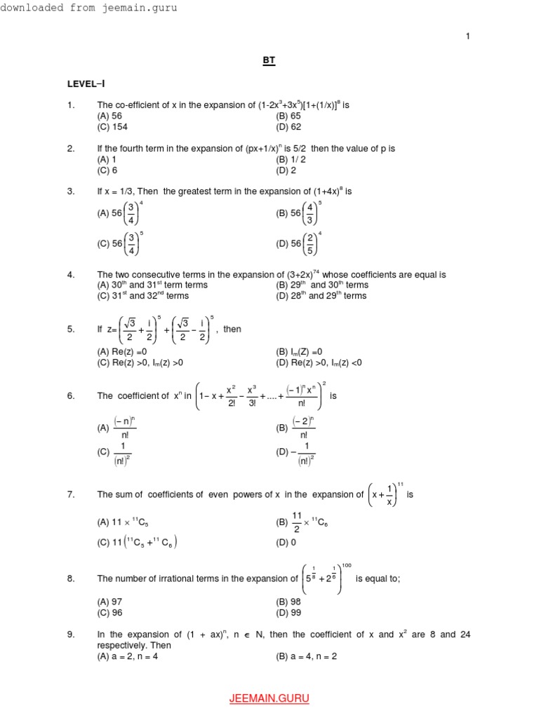 Binomial Theorem | PDF | Abstract Algebra | Algorithms
