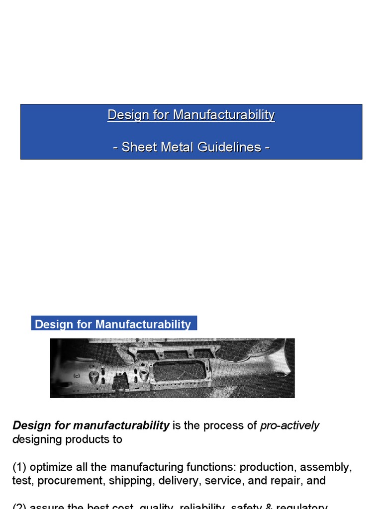 Sheetmetal Guidelines1 | PDF