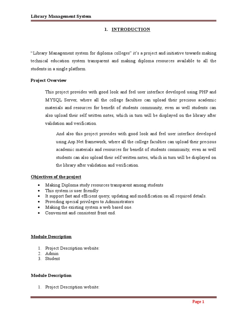 A Web-Based Library Management System Using PHP and MySQL for Diploma ...