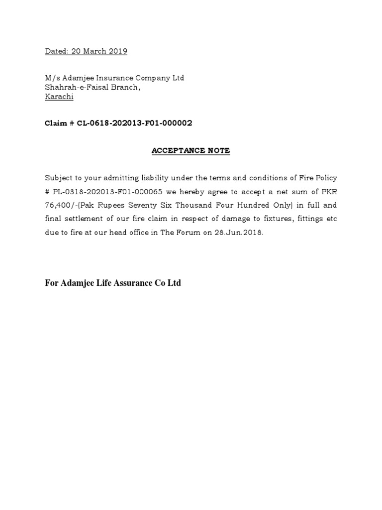 Acceptance Letter | PDF