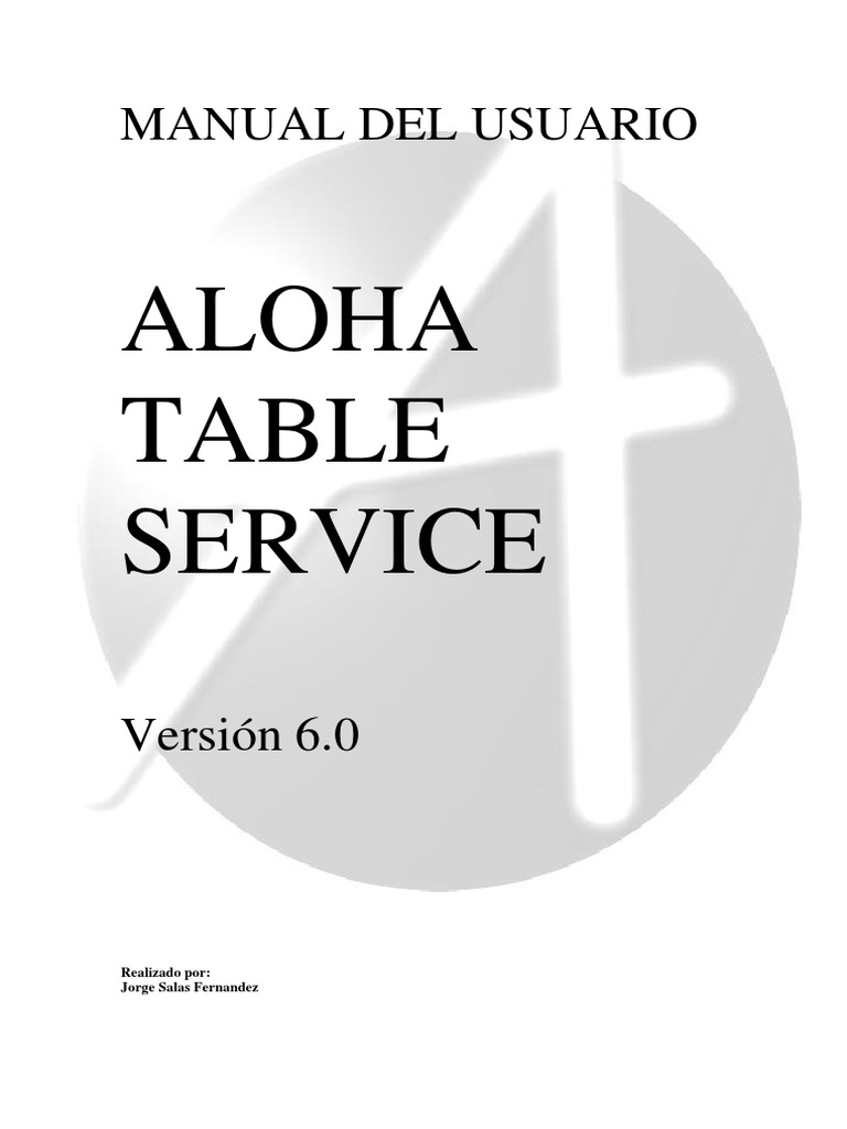 Manual Aloha Manager TS 6.0 | PDF | Point and Click | Ventana (informática)