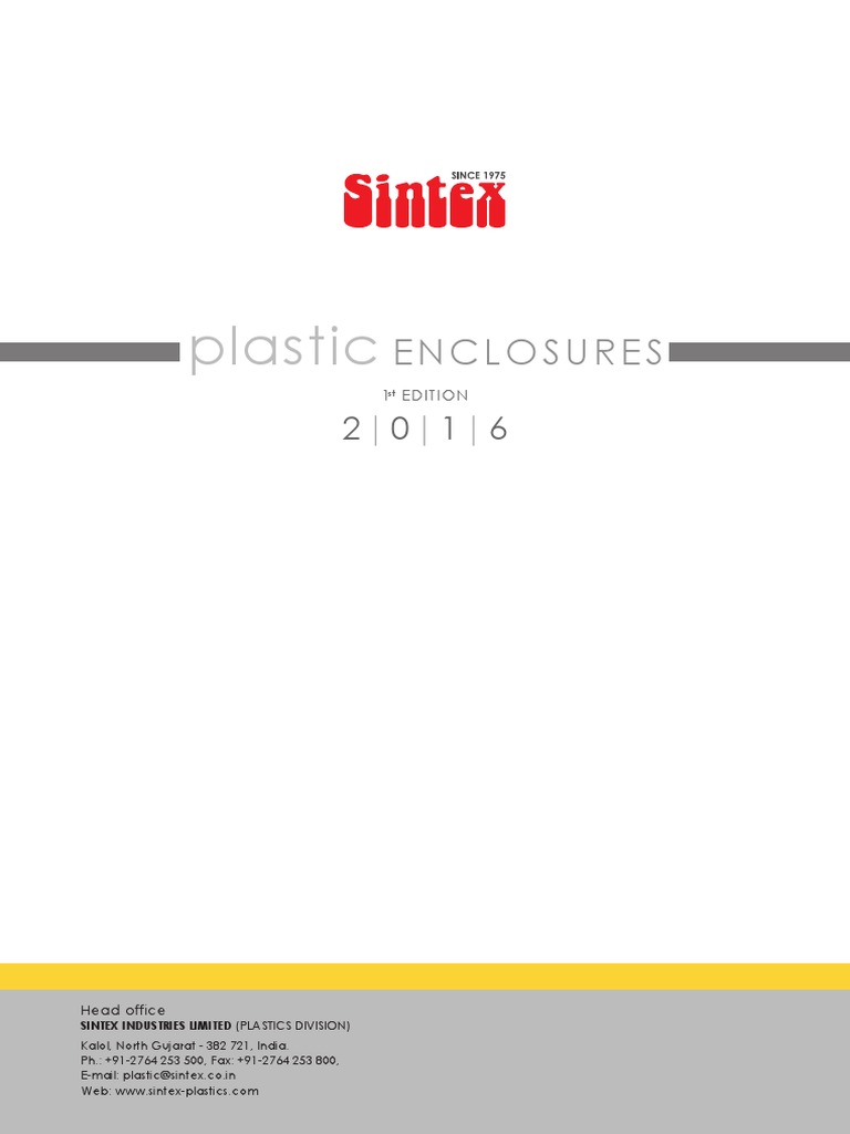 Sintex Encloser PDF | Download Free PDF | Electrical Connector | Ac ...