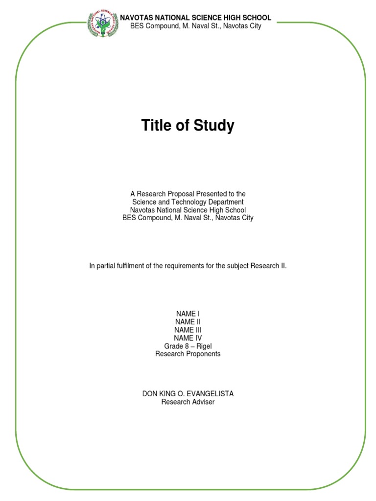 Title Page Proposal 1 | PDF