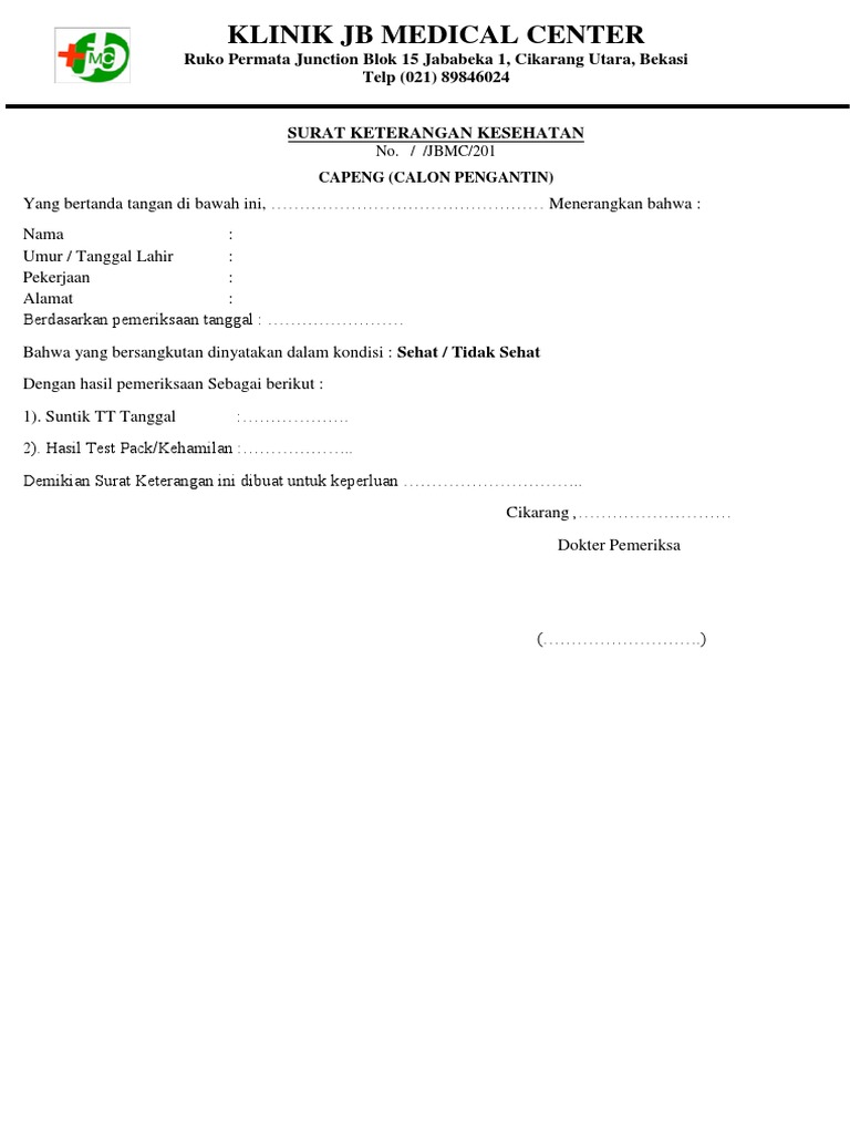 Surat Keterangan Tt Pdf