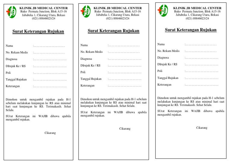 Form Surat Rujukan | PDF