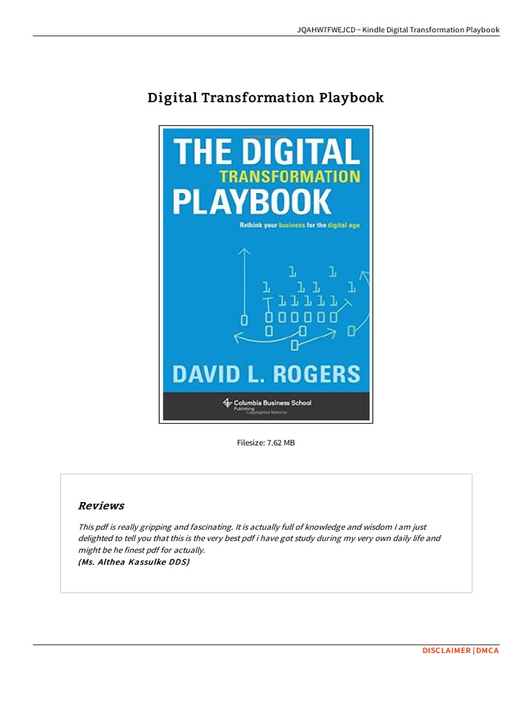 Digital Transformation Playbook | Download Free PDF | Written ...