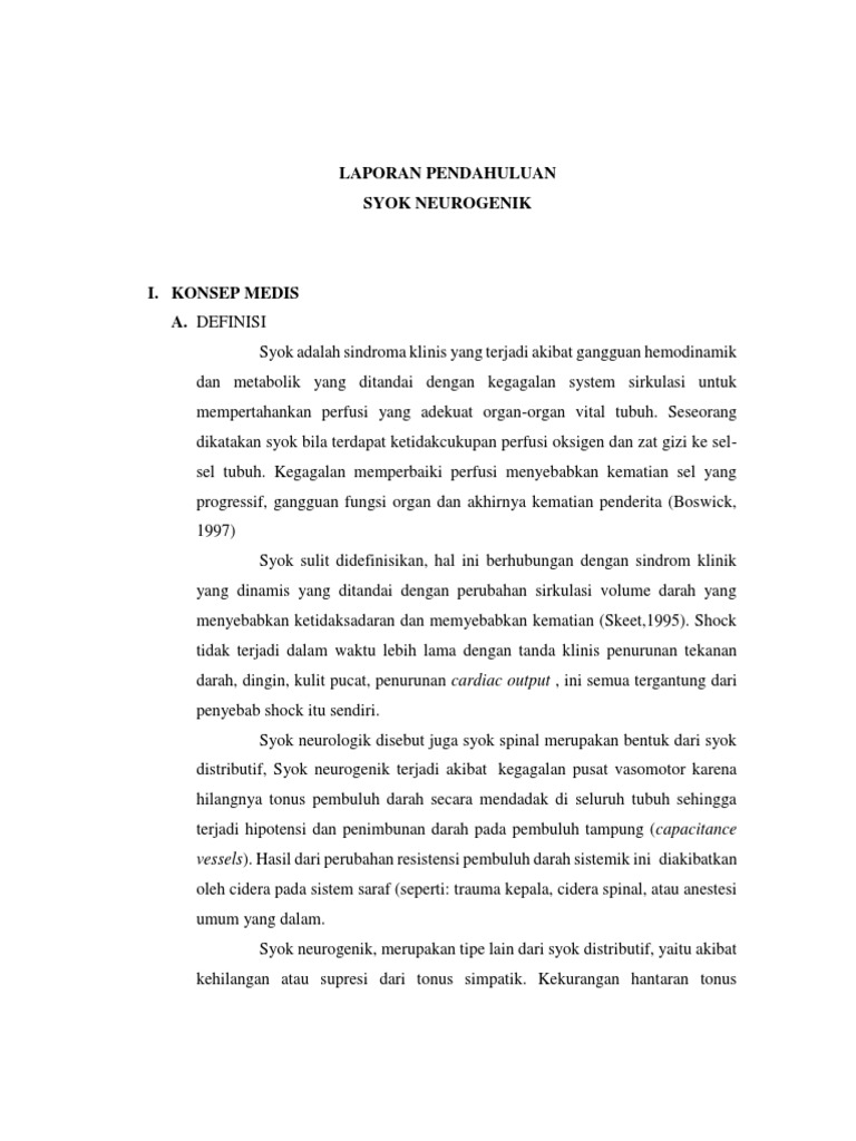 Panduan Lengkap Syok Neurogenik | PDF