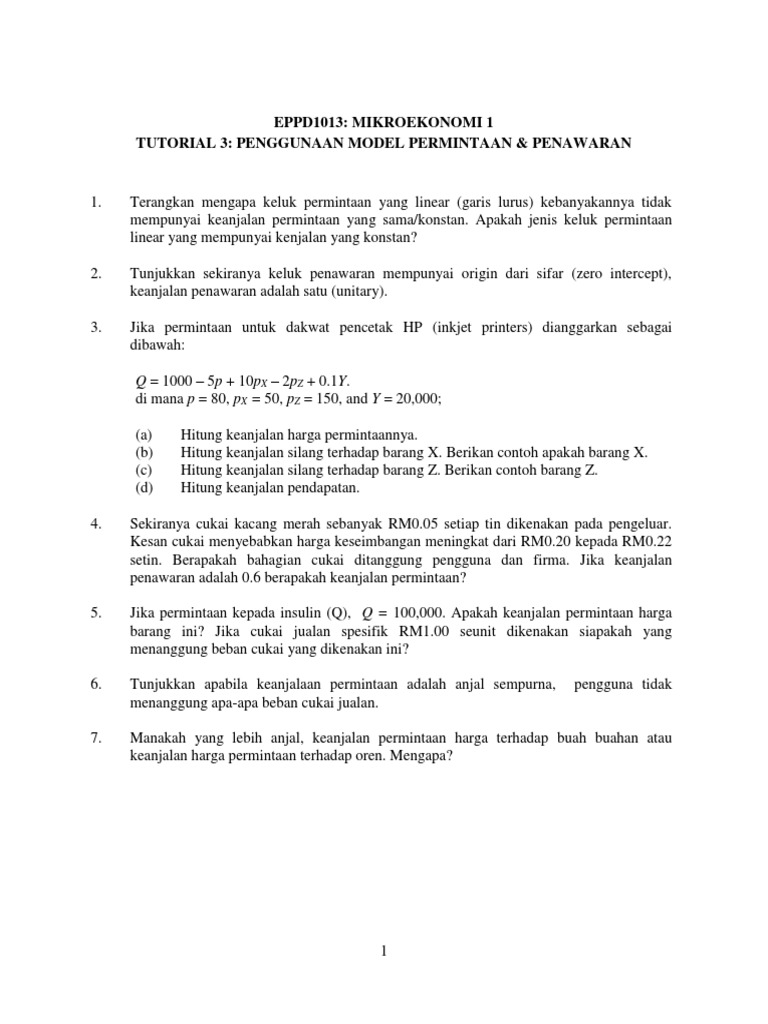 Eppd1013 Tutorial 3 | PDF