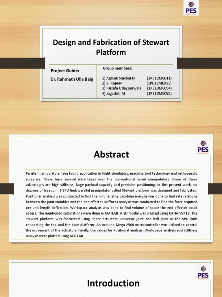Stewart Platform Design and Analysis | PDF | Mechanics | Machines