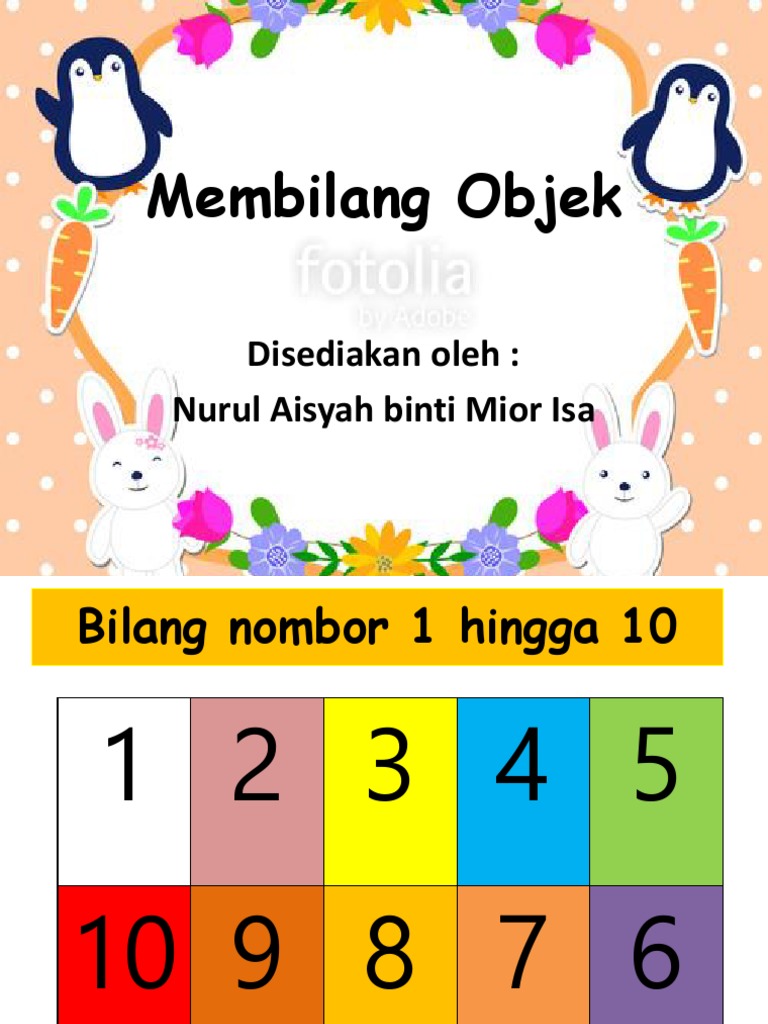 Latihan Membilang 1-10 untuk Prasekolah | PDF