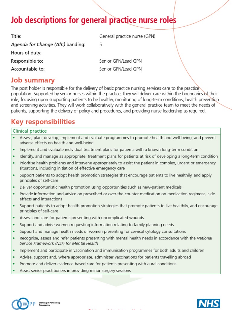 Nurse Job Role | General Practitioner | Nursing