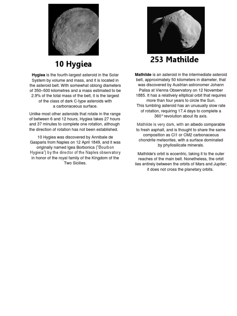 10 Hygiea | PDF | Asteroid | Bodies Of The Solar System