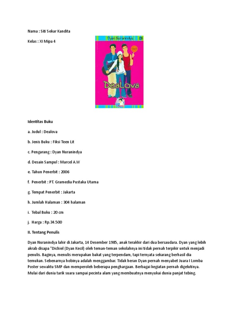 Resensi Novel Dealova Dita | PDF