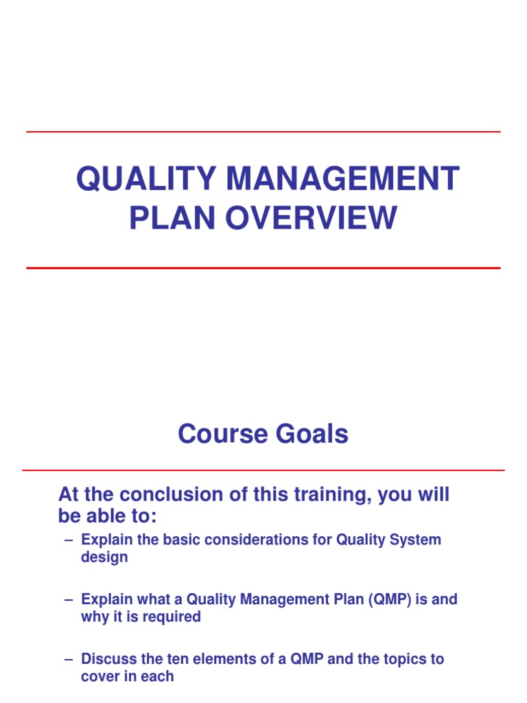 Quality Management Plan Components: An Overview of Key Elements and ...