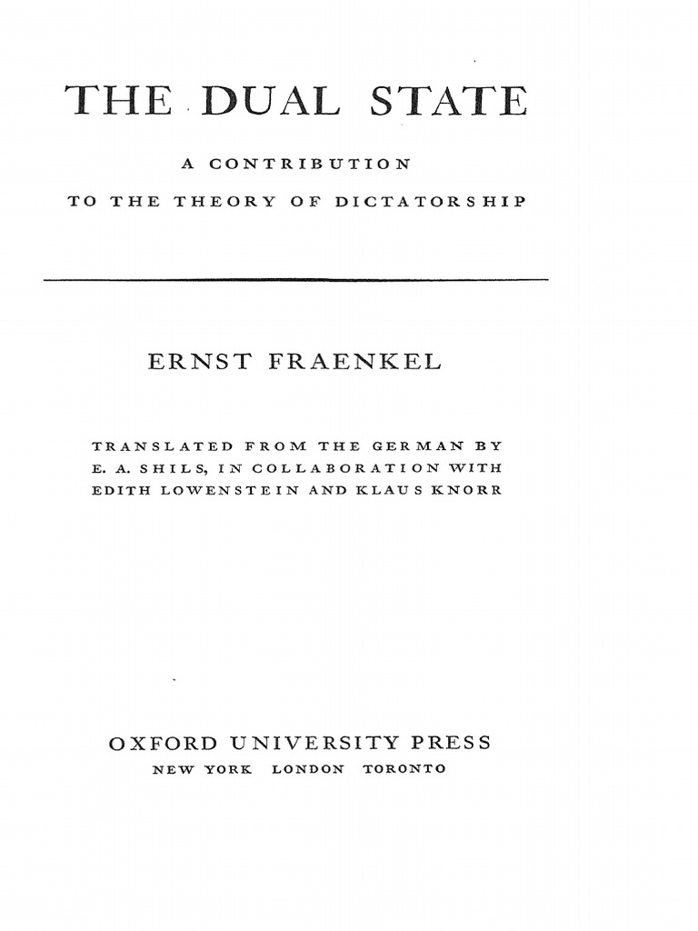 Ernst Fraenkel .The-Dual-State PDF | PDF