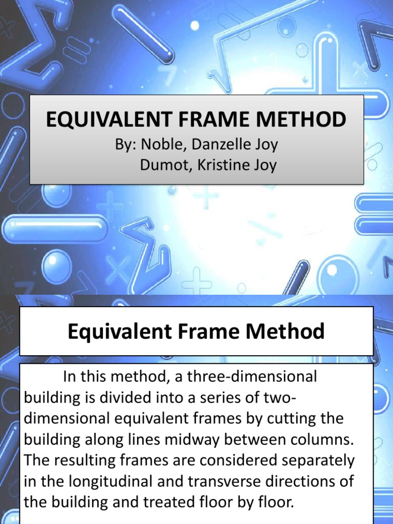 Equivalent Frame Method | PDF | Beam (Structure) | Column